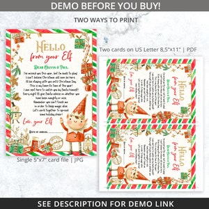 Elf Arrival Letter. Elf Return Letter. Elves Christmas Card. Elf Boy I ...
