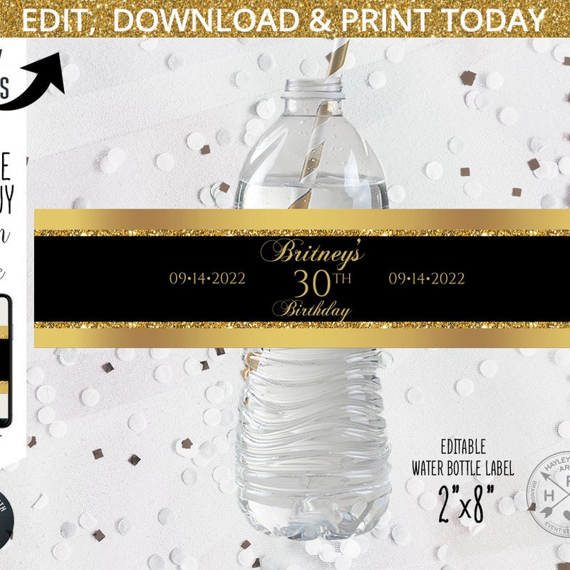 Glitter Labels - Etsy