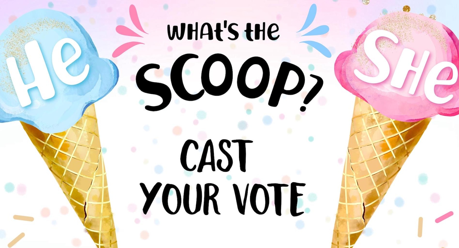 Ice Cream Gender Reveal Baby Shower What's the Scoop He or She Cast ...