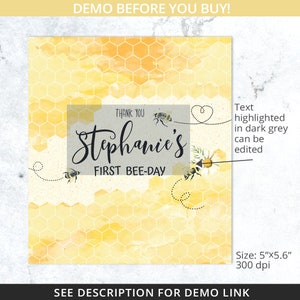 Bee Chocolate Bar Wrapper Birthday Bee-ing Celebration Party Any Age ...