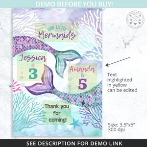 MEGA BUNDLE Mermaids Joint Party Birthday Pack, Chips Bags, Juice, Rice ...