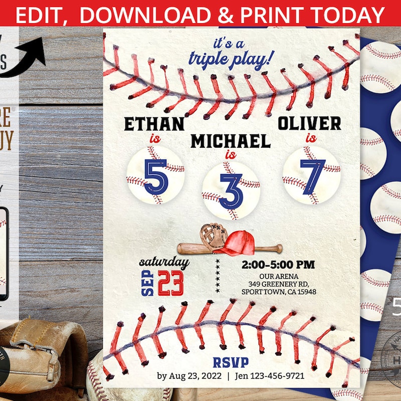 Triple Double in Baseball - Etsy
