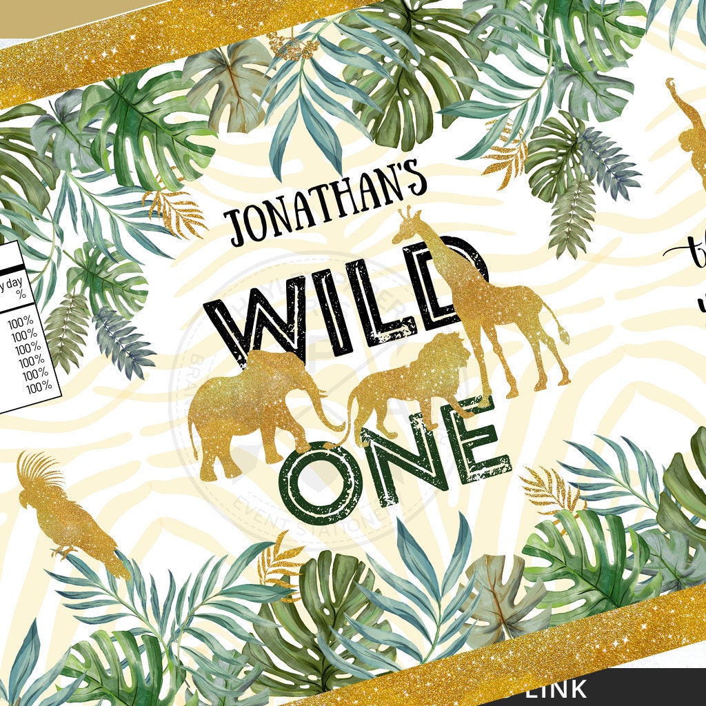 Jungle Wild One Chip Bag Snacks Treats Bags Safari Chip Bag - Etsy