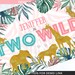 EDITABLE Jungle Two Wild Table Backdrop 36x24 2nd Second Birthday ...