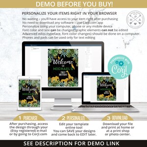 Jungle Welcome Sign 1st First Birthday Safari Animals Black Wild One ...