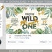 Jungle Wild One Facebook Event Cover, Social Media Party Banner, Gold ...