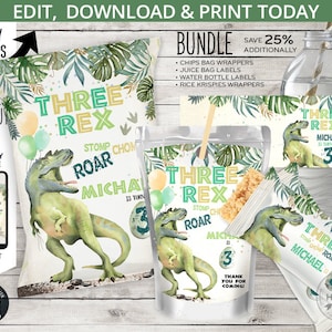 Three Rex Party - Etsy