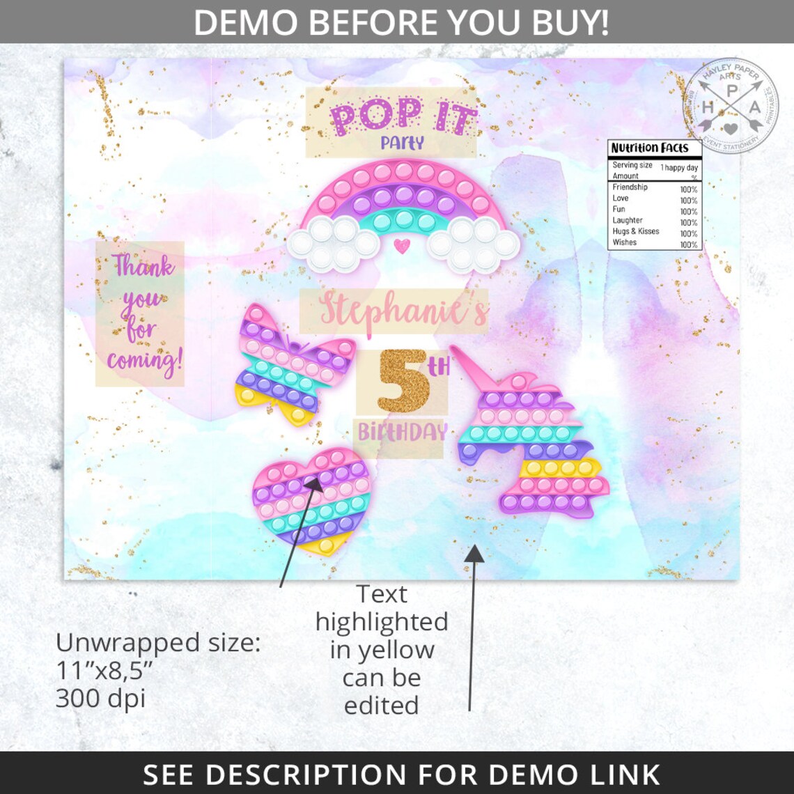 BUNDLE Pop It Fidget Toys Chips Bag Juice Bags Rice Krispies | Etsy