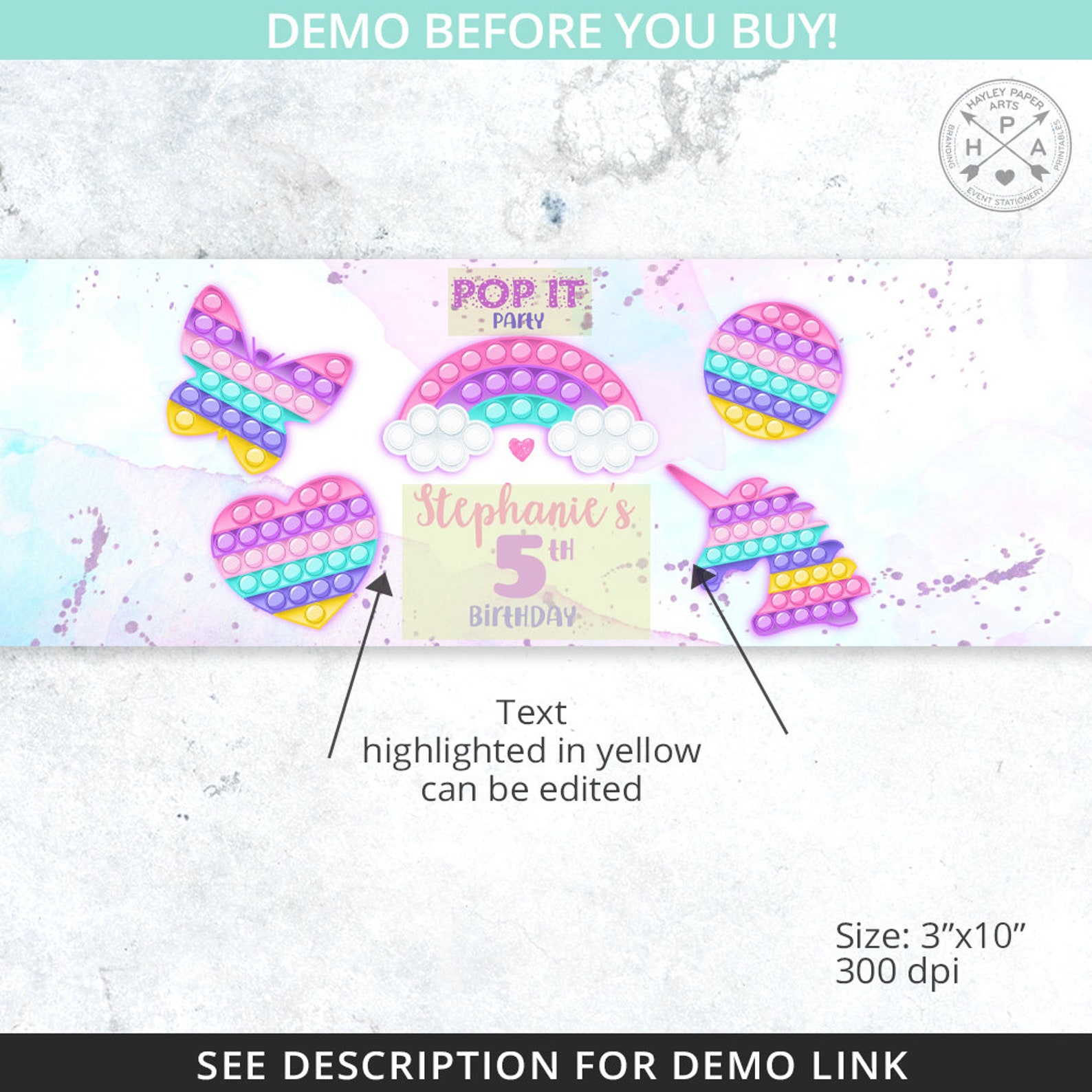 Pop It Fidget Toys Mini Chips Can Label Bubble Rainbow - Etsy