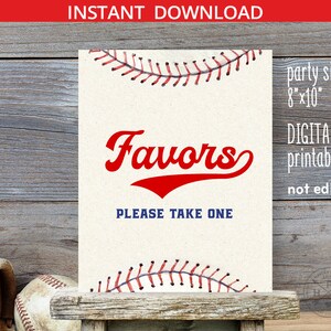 BUNDLE Baseball Table Signs 8x10 Printable Rookie Party Decoration Pack ...