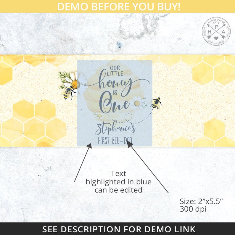 MEGA BUNDLE Bee Birthday Party Pack, Honey ONE Chips Bags, Juice ...