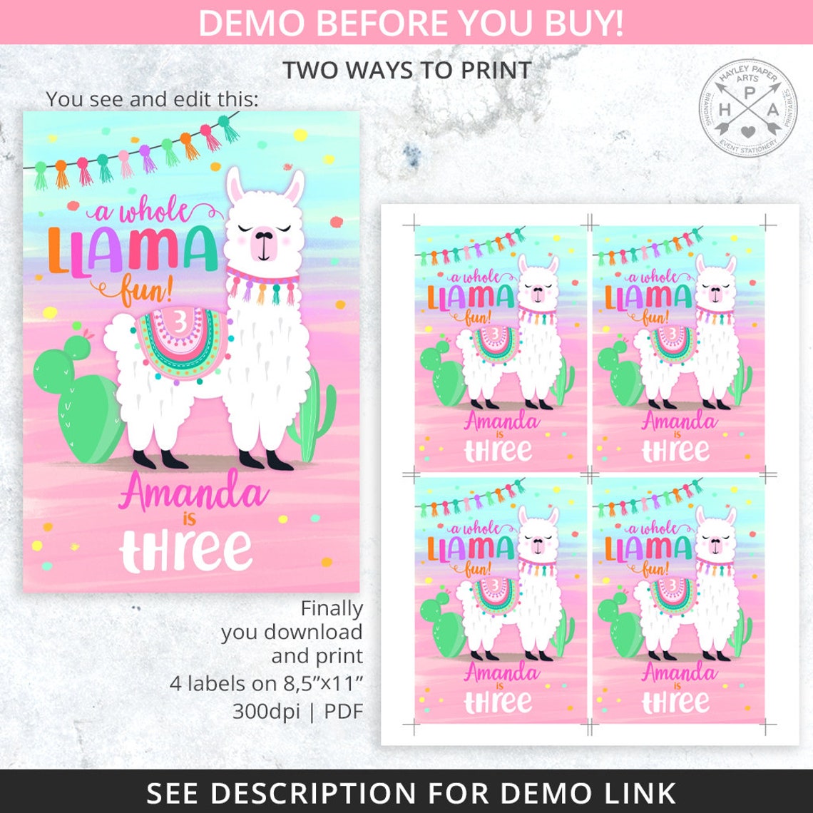 Llama Fun Juice Bag Label Capri Juice Bags Drink Pouch - Etsy