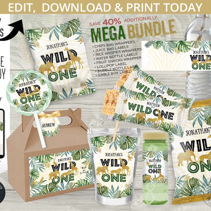 Wild One Printables - Etsy