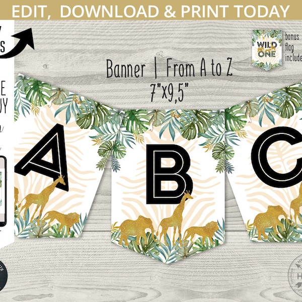 Jungle Letters - Etsy