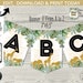 EDITABLE Jungle Alphabet All Letters Banner Garland Safari Animals Wild ...
