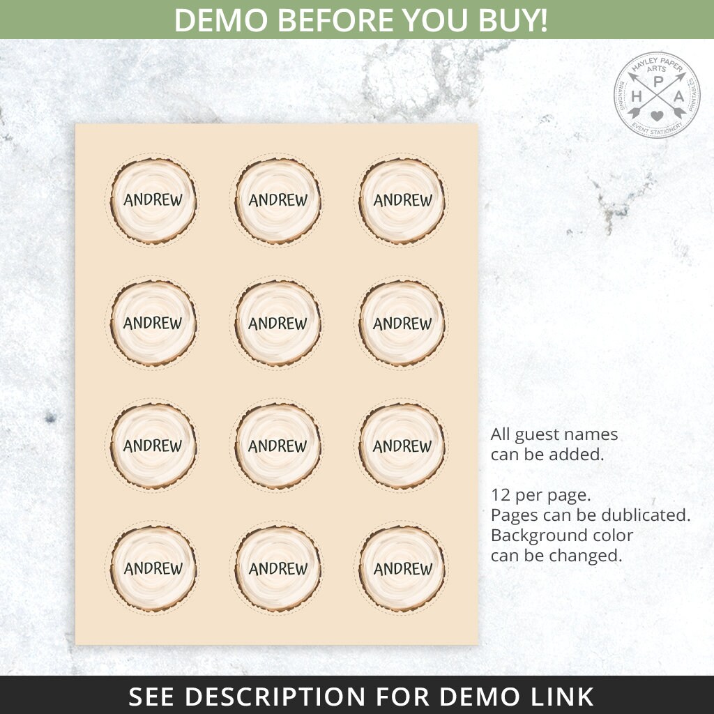 EDITABLE Woodland Animals Ferns Birthday Gable Gift Box Labels | Etsy