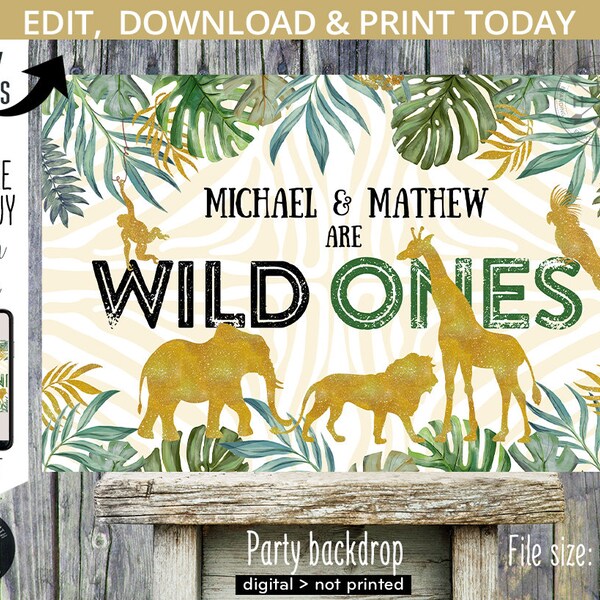 Wild One Backdrop - Etsy