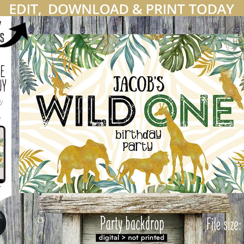 Wild One Backdrop - Etsy