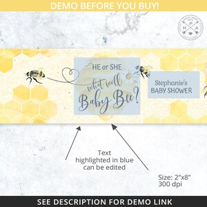 BUNDLE Bee Invitation Party Pack, Welcome Sign, Raffle Cards, Bottle ...