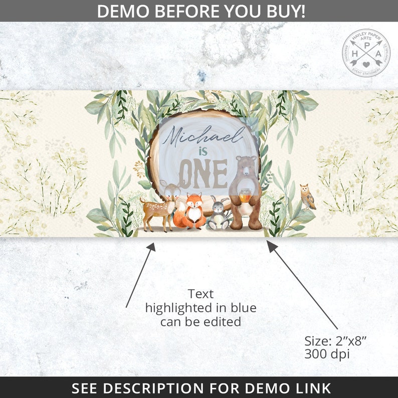 BUNDLE Woodland Animals Chips Bag Juice Bags Water Bottle - Etsy