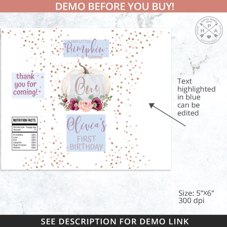 MEGA BUNDLE Pumpkin ONE Birthday Party Pack Chips Bags - Etsy