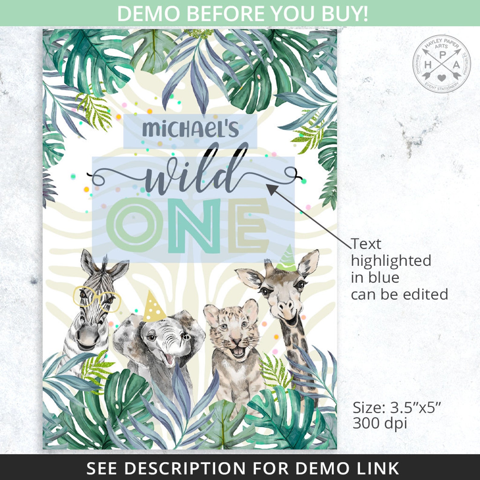 MEGA BUNDLE Jungle Safari Wild One Birthday Party Pack, Chips Bags ...