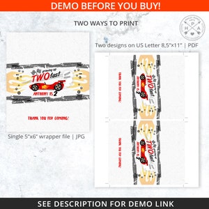 Race Car Rice Krispies Label, Two Fast Sports Speed Racing Labels ...