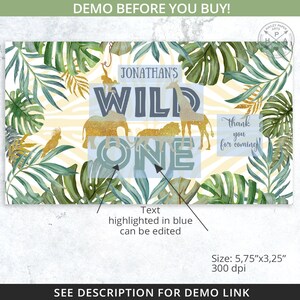 MEGA BUNDLE Jungle Safari Wild One Birthday Party Pack, Chips Bags ...