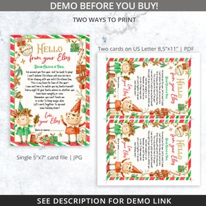 Elves Arrival Letter. Elf Return Letter. Christmas Card. Elves We Are ...