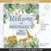 EDITABLE Jungle Welcome Poster Sign 1st First (Download Now) - Etsy