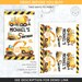 Construction Bag Label Truck Party Gift Favor Paper Bag Labels Handle ...