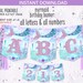 Mermaid Full Alphabet Banner ABC Under the Sea Lilac Glitter Mermaid's ...