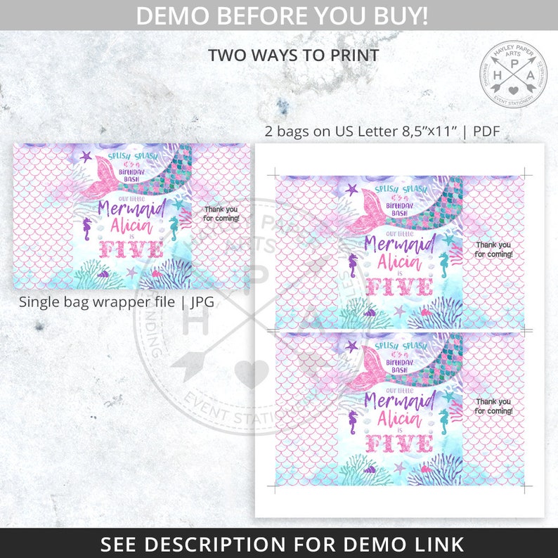 Mermaid Fruit Snacks Bag Mermaid's Tail Snacks Treat - Etsy