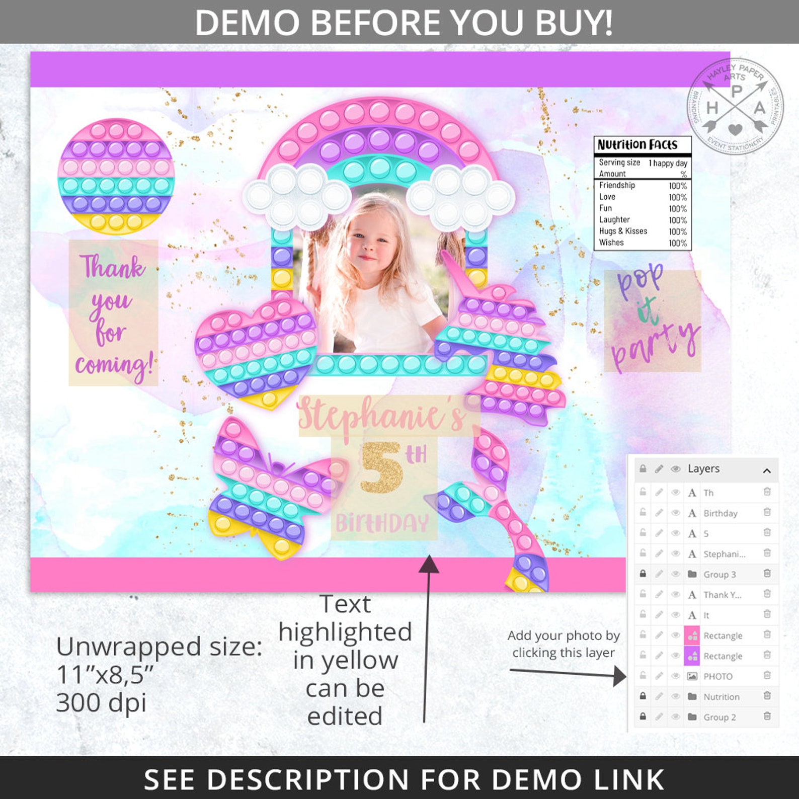 Pop It Chips Bag Fidget Toys Chip Snacks Pouch Wrapper Any | Etsy