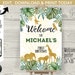 EDITABLE Jungle Welcome Poster Sign 1st First Birthday. Safari Animals ...