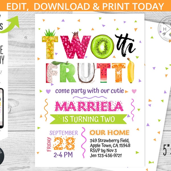 Fruit Invite - Etsy