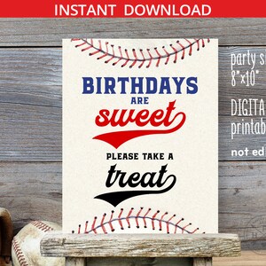 BUNDLE Baseball Table Signs 8x10 Printable Rookie Party Decoration Pack ...