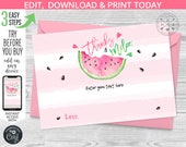 EDITABLE Watermelon Thank You Card Thanks a Melon One in a - Etsy