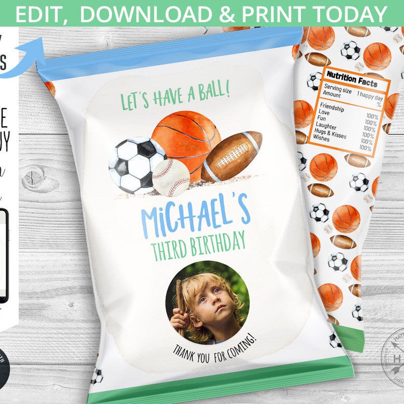Soccer Chip Bag - Etsy
