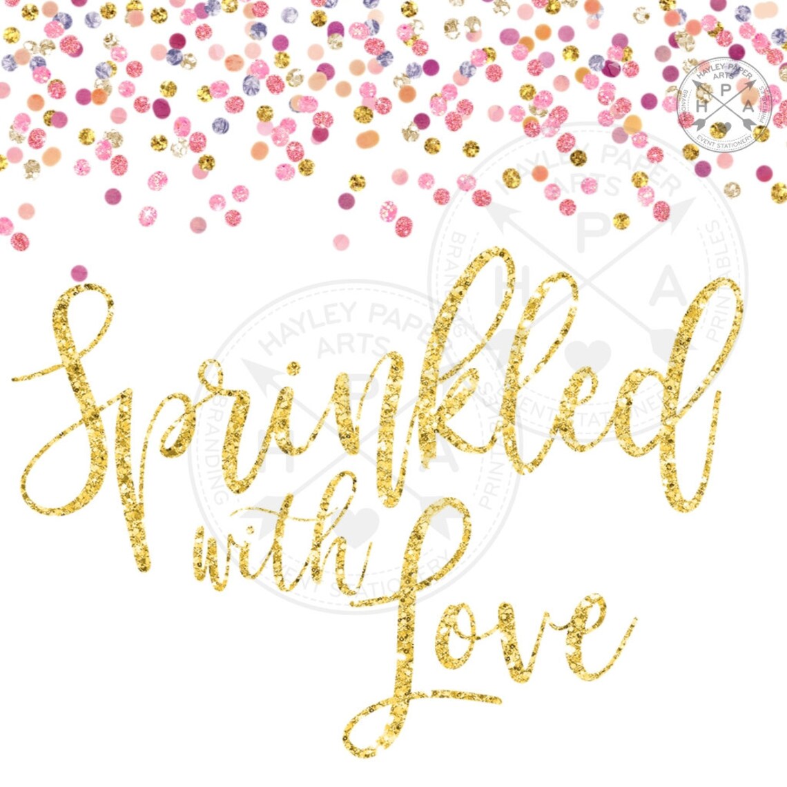 EDITABLE Confetti Sprinkled With Love Girl Shower Party - Etsy