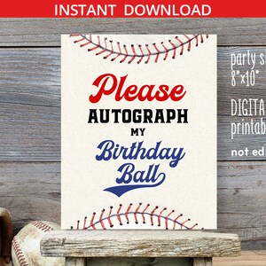 BUNDLE Baseball Table Signs 8x10 Printable Rookie Party Decoration Pack ...