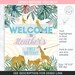 EDITABLE Jungle Welcome Poster Sign 1st Party First Third - Etsy