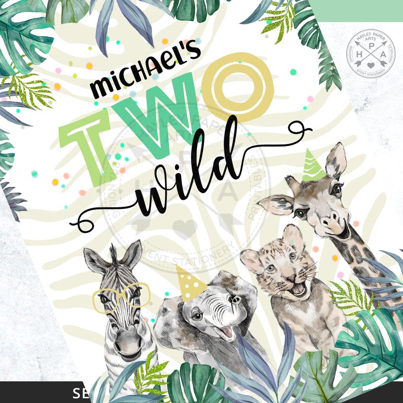EDITABLE Safari Jungle Two Wild Juice Bag Label Capri Juice - Etsy