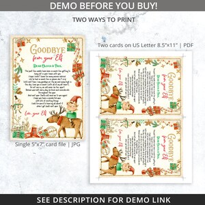 Elf Goodbye Letter. Elf Farewell Letter. Elves Christmas Card. Elf ...