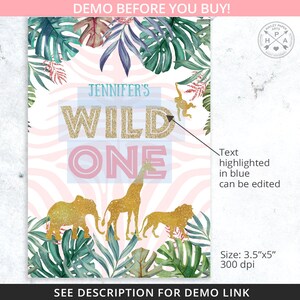 BUNDLE Jungle Girl Wild One Chips Bag, Juice Bags, Safari Water Bottle ...