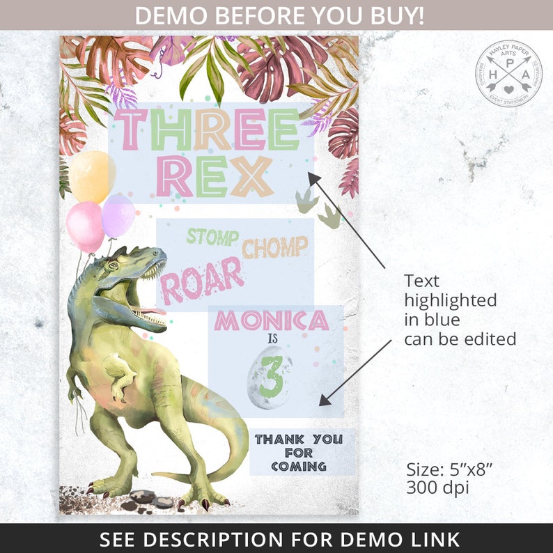 Dinosaur Three Rex Paper Bag Label Gift Labels T-rex Dino - Etsy