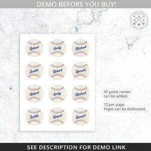 Baseball Gable Gift Box Labels. Handle Favor Takeway Box Stickers ...