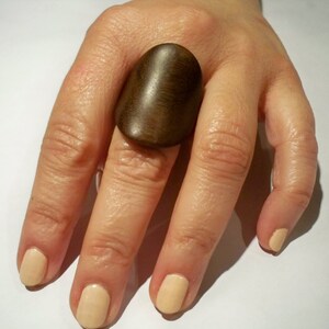 Wooden Ring, Teak Wood, Statement Ring, for Women, Jewelry, Wooden ...