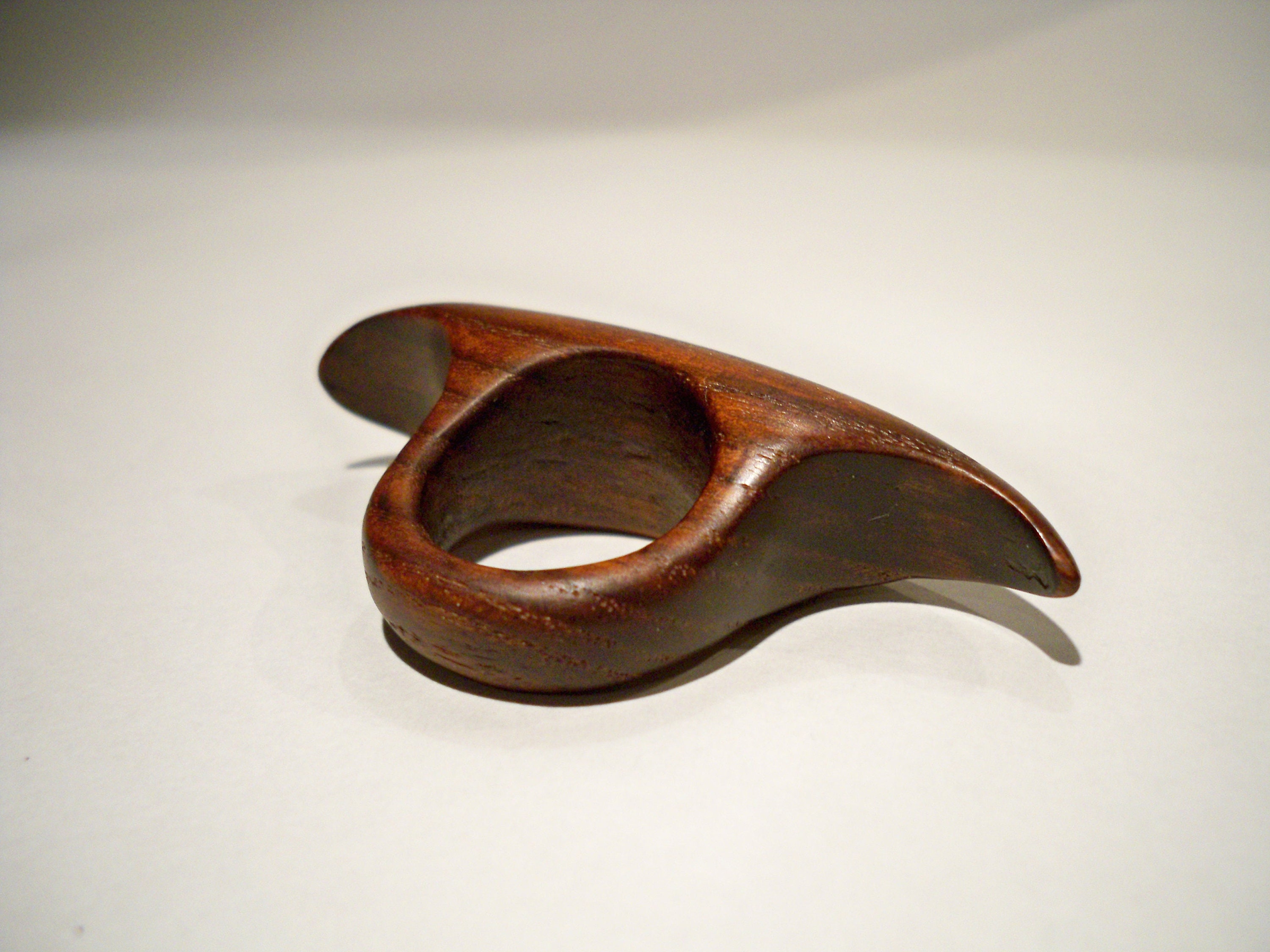 Wooden ring ash wood statement ring for women gift for | Etsy