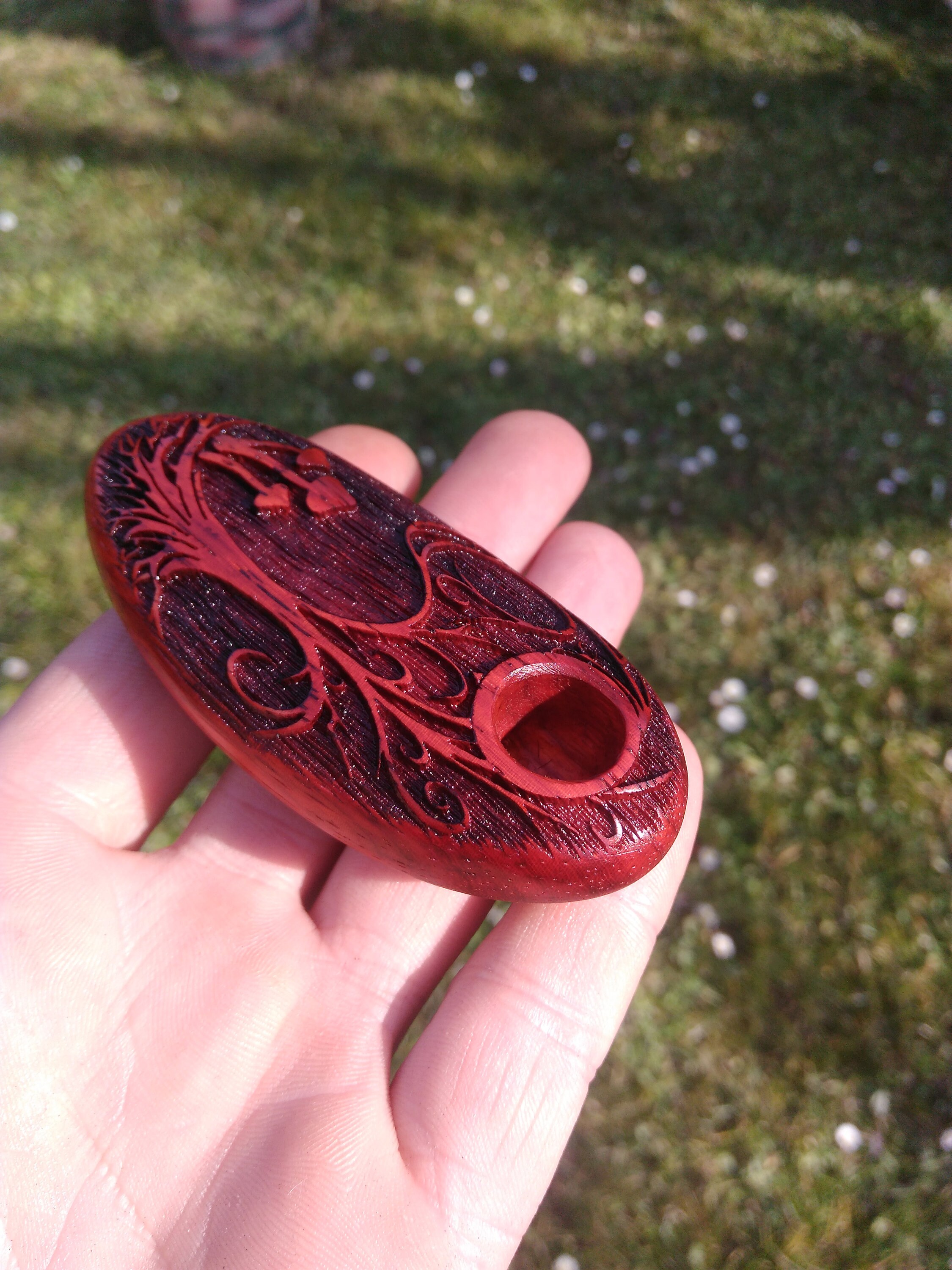 MINI Wood Pipe Padouk Wood Made to Order Pocket Pipe Tree | Etsy